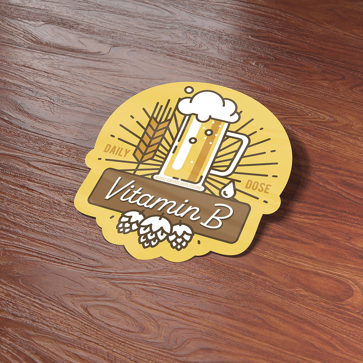 Vitamin B Beer Sticker – Tri Heart Designs